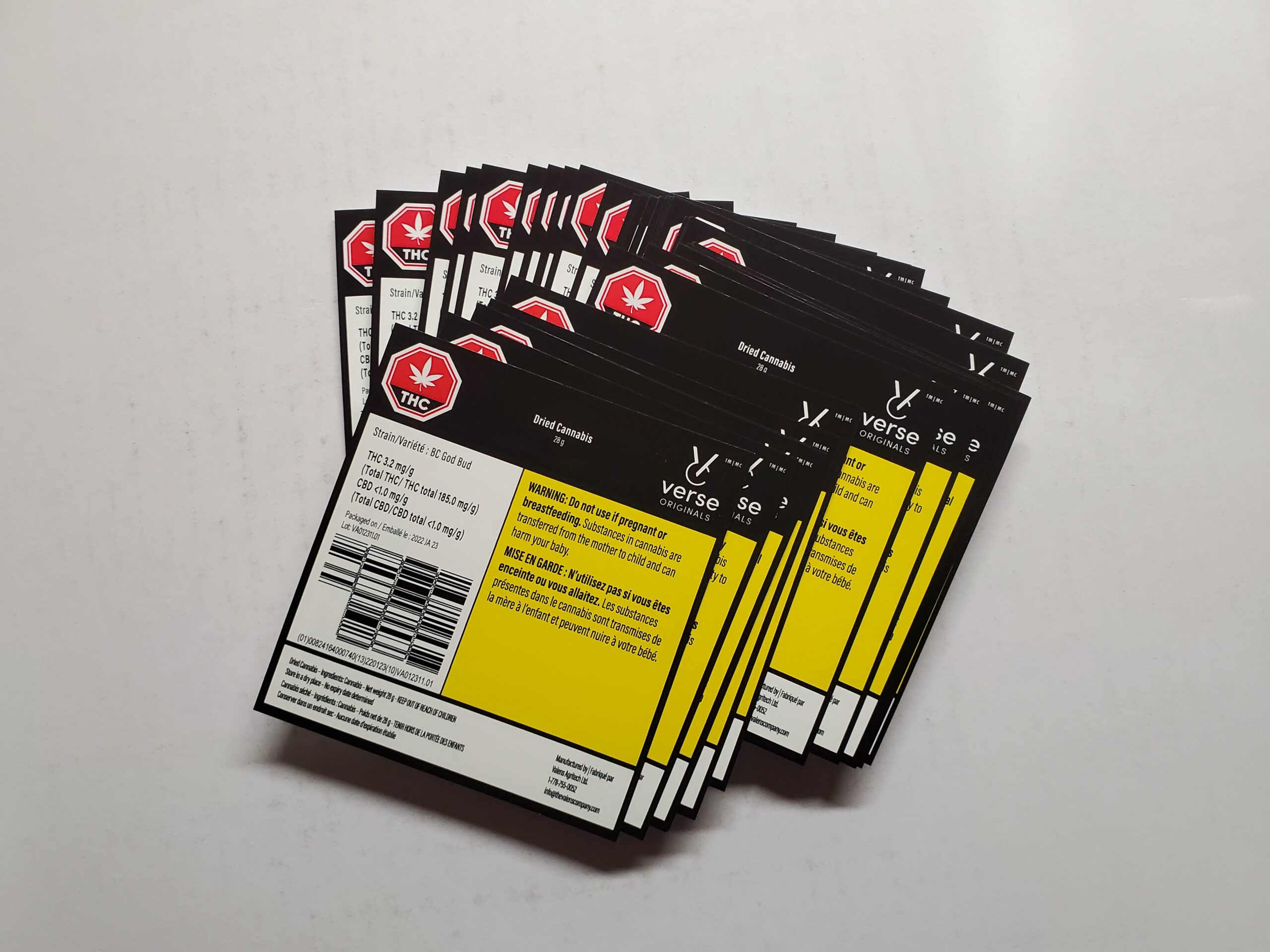 Verse Originals Dried Cannabis Stickers | Snap Labels