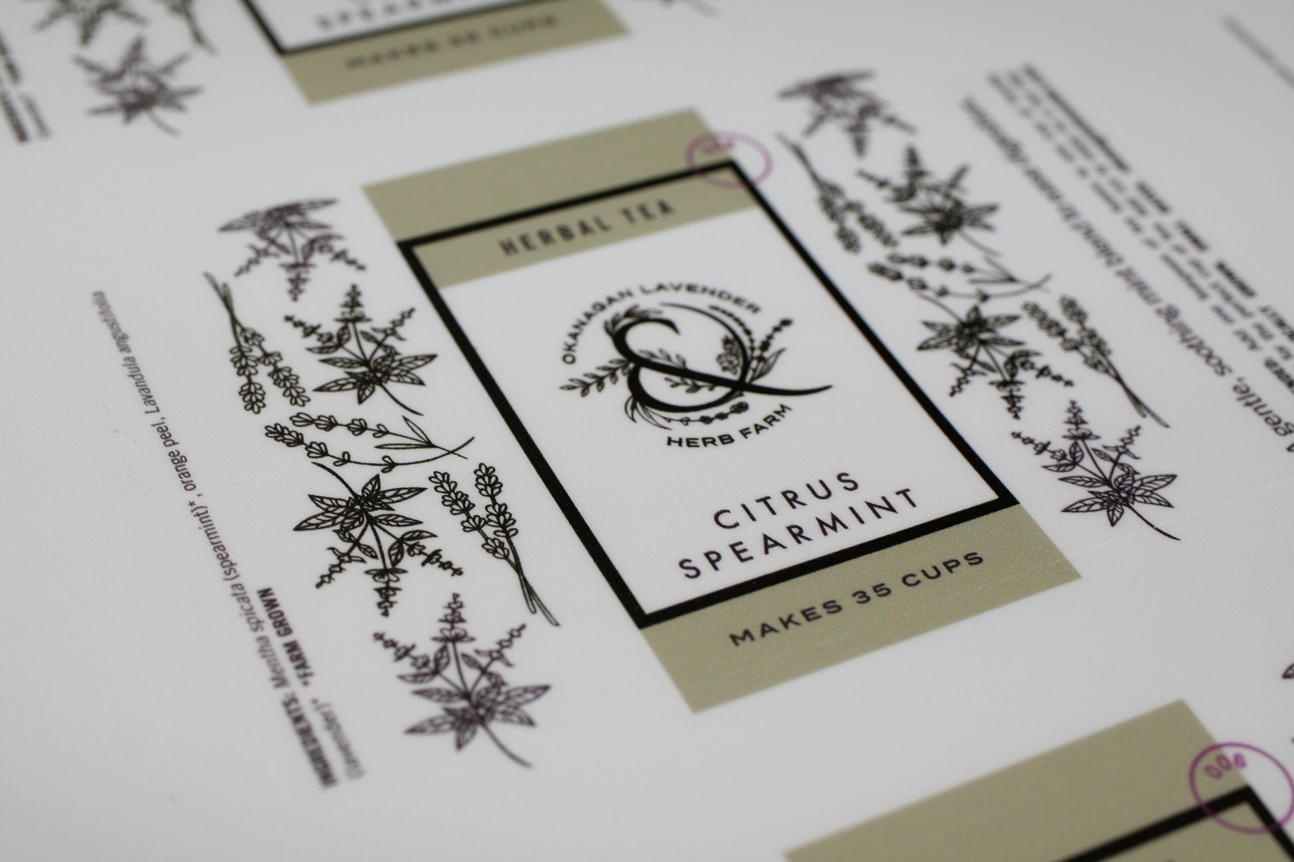 Citrus Spearmint Herb Labels | Snap Labels